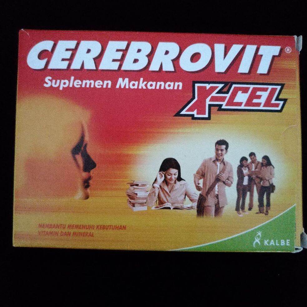 Cerebrofit cerebrovit X-cel excel suplemen makanan strip 10 kapsul ...