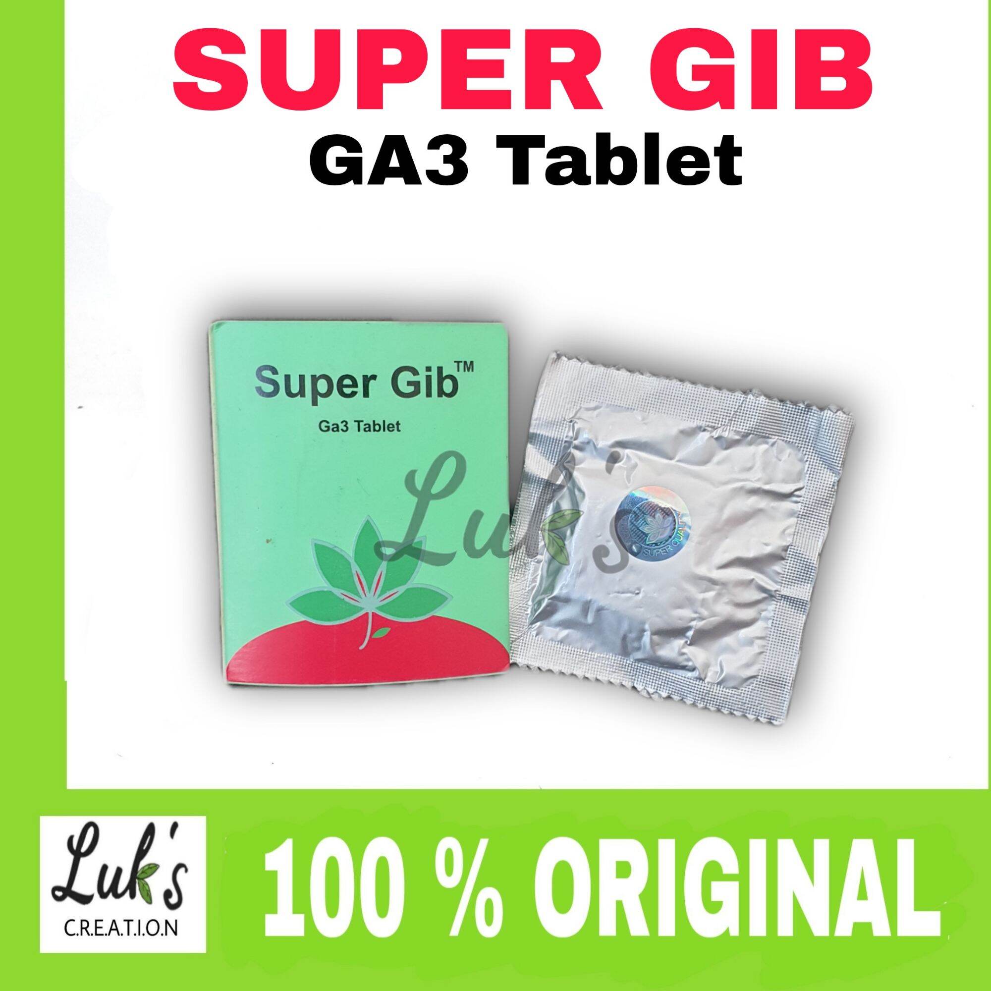 SUPER GIB GA3 tablet ZPT hormon pemacu pertumbuhan SUPERGIB | Lazada ...
