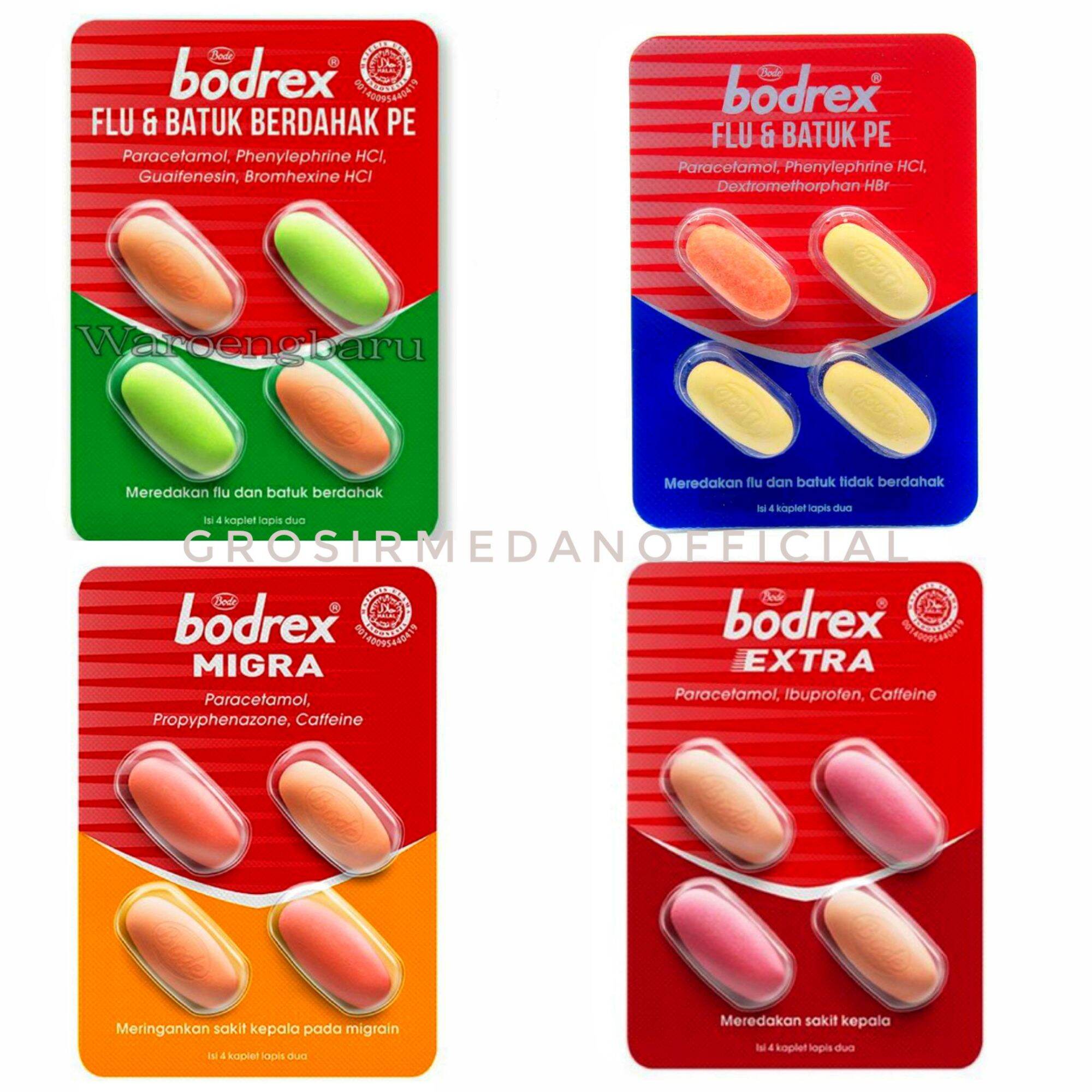 BODREX MIGRA - BODREX EXTRA - BODREX FLU BATUK BERDAHAK DAN TIDAK ...