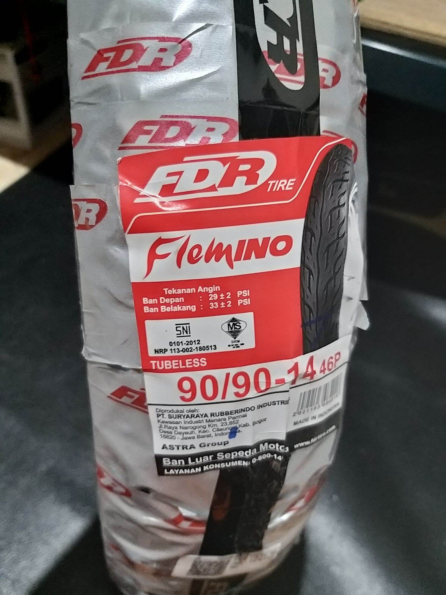 ban motor tubeless FDR FLEMINO 90/90 RING 14 beat vario scoopy mio ...