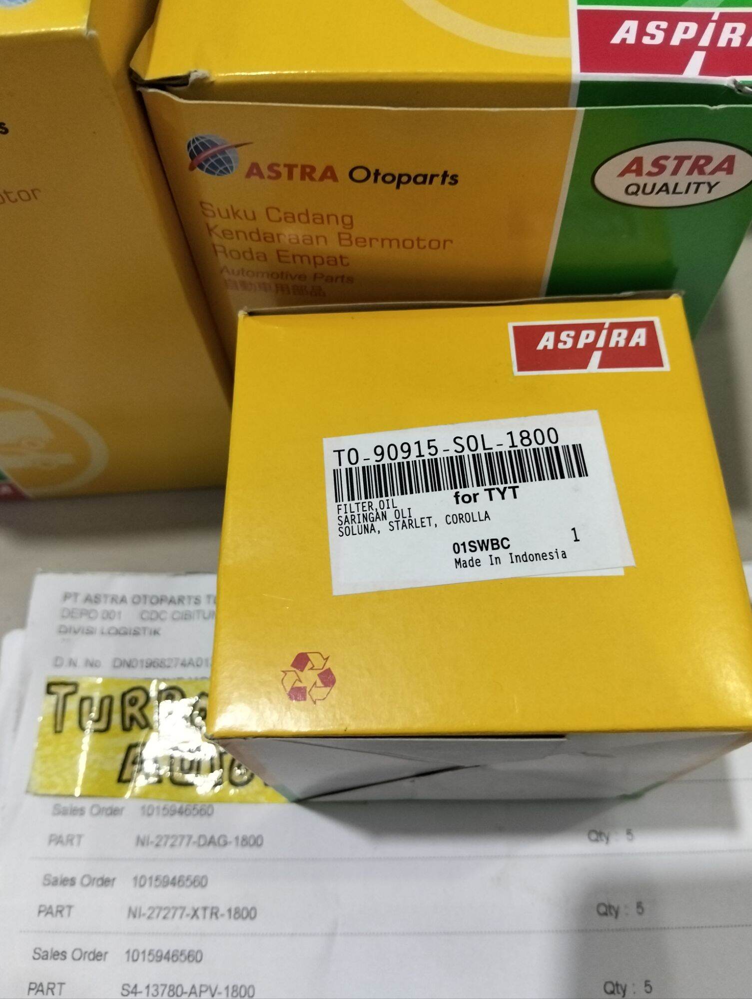 FILTER OLI OIL FILTER SOLUNA STARLET COROLLA THN 99-00 ALTIS MEREK ...