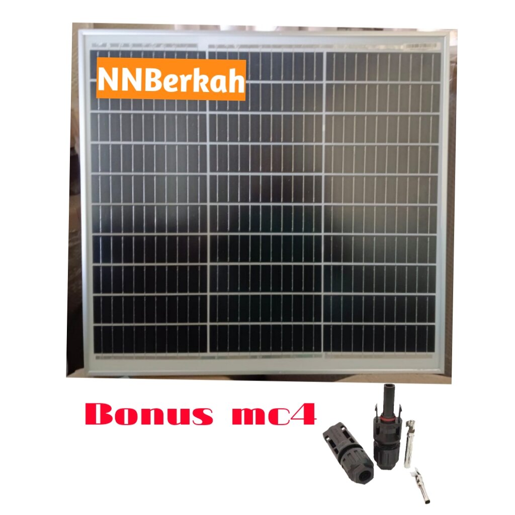 Solar Panel 50wp Poly Solar Cell Panel Surya 50watt papan panel tenaga ...