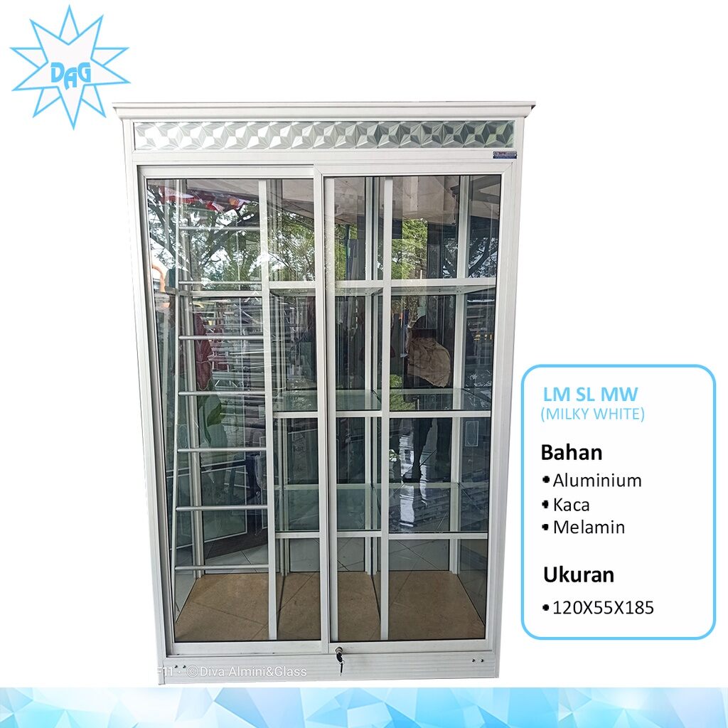 Lemari Sliding display kaca lemari pajangan lemari hijab lemari hias ...