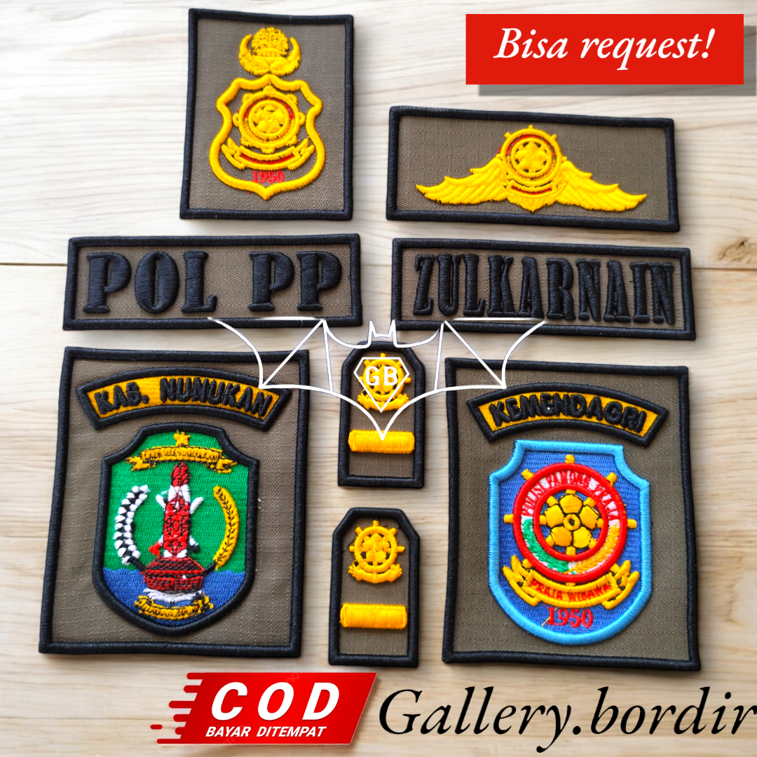 Pol Pp Logo Patch Rubber Logo Satpol Pp Terbaru Emblem Karet Velcro