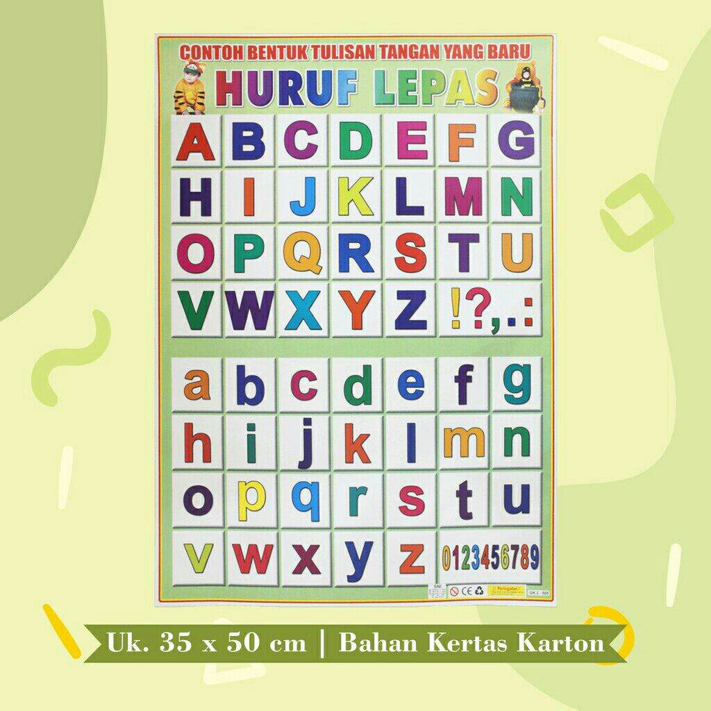 POSTER HURUF ABCD | Lazada Indonesia