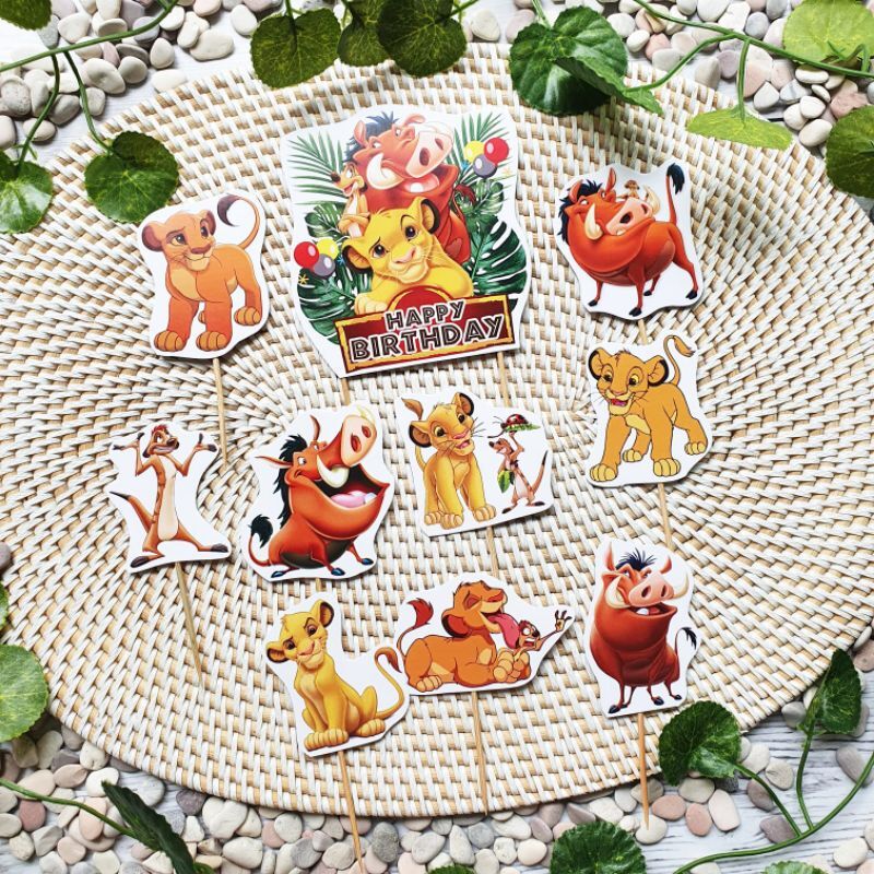 topper toper hiasan tusukan kue cake nasi tumpeng ulang tahun happy ...