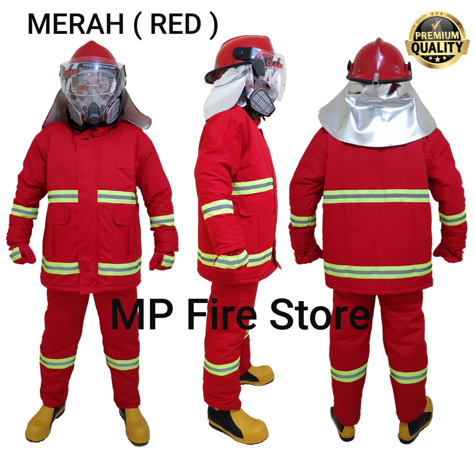 BAJU PEMADAM KEBAKARAN FIRE SUIT MERAH RED DAMKAR DRILL BUKAN NOMEX | Lazada Indonesia