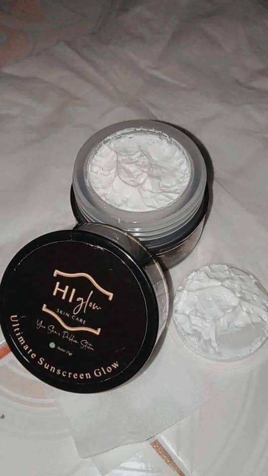 sunscreen glow\krim siang untuk glowing kulit normal & flek hi glow ...