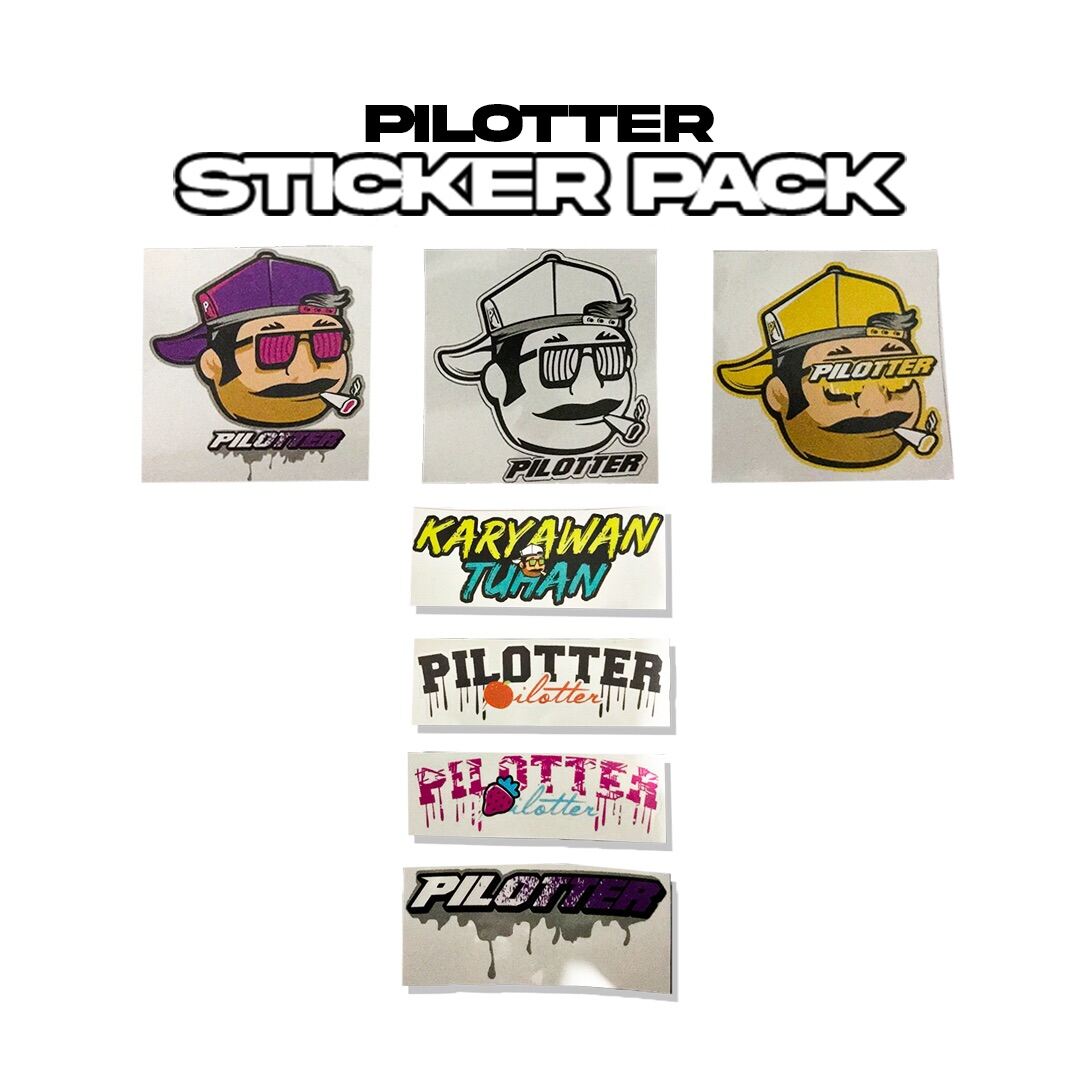 STIKERPACK PILOTTER ISI 5 100% ORIGINAL PILOTTER PILOT PILOTEER ...