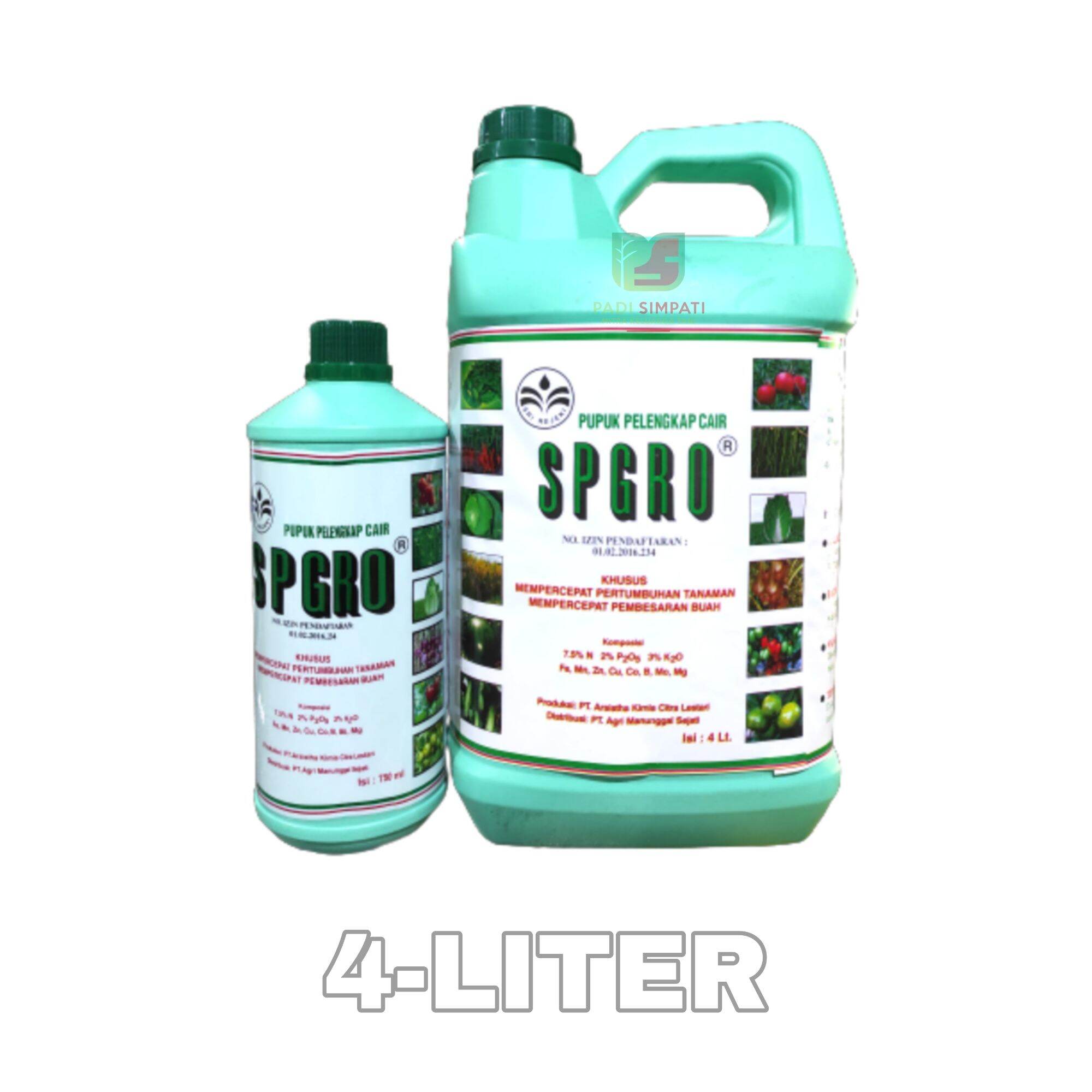 Pupuk Pelengkap Cair SUPERGRO / SPGRO HIJAU -4Liter | Lazada Indonesia