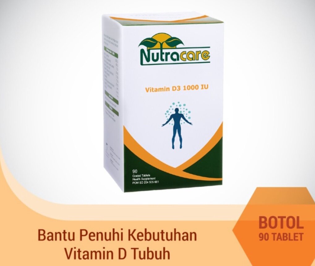Nutracare Vitamin D3 1000 IU 90 Tablet d3 1000iu Cholecalciferol NUTRA ...