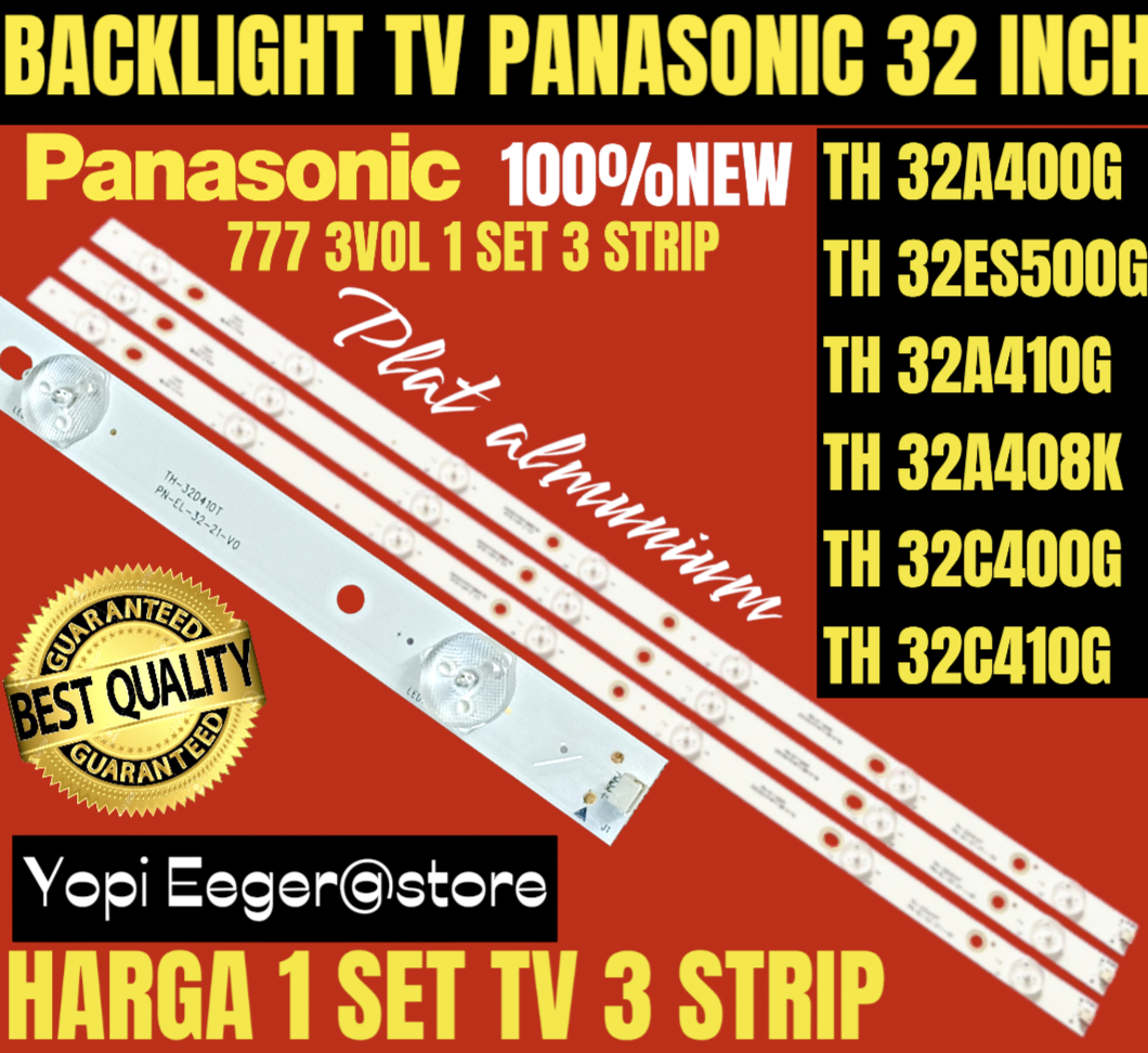 BACKLIGHT TV LED PANASONIC TH 32A400G TH 32ES500G TH 32A410G TH 32A408K ...