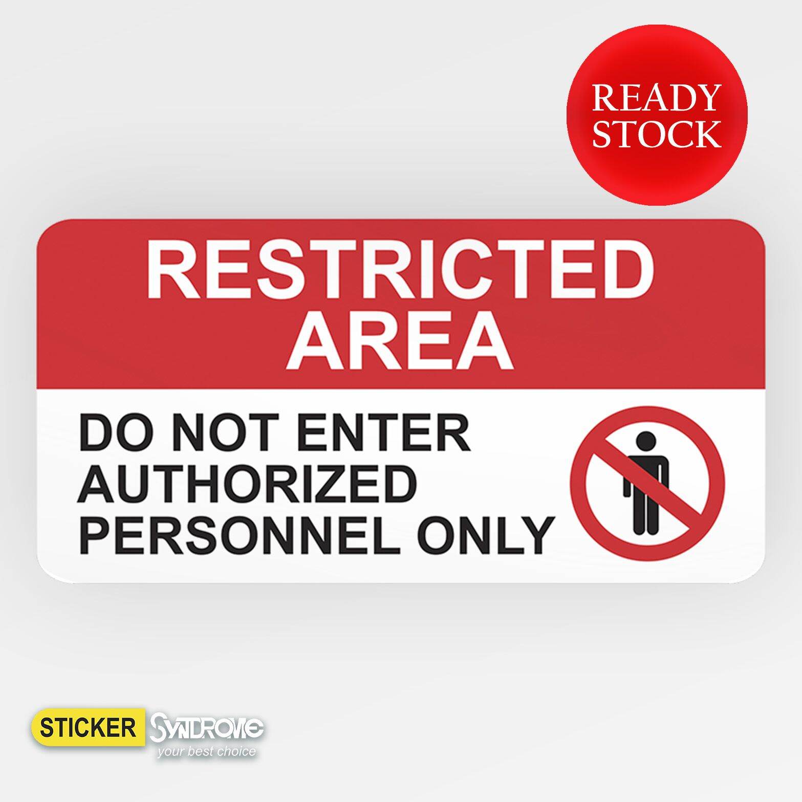STICKER SAFETY SIGN K3 RAMBU AREA TERBATAS/RESTRICTED AREA STIKER VINYL ...