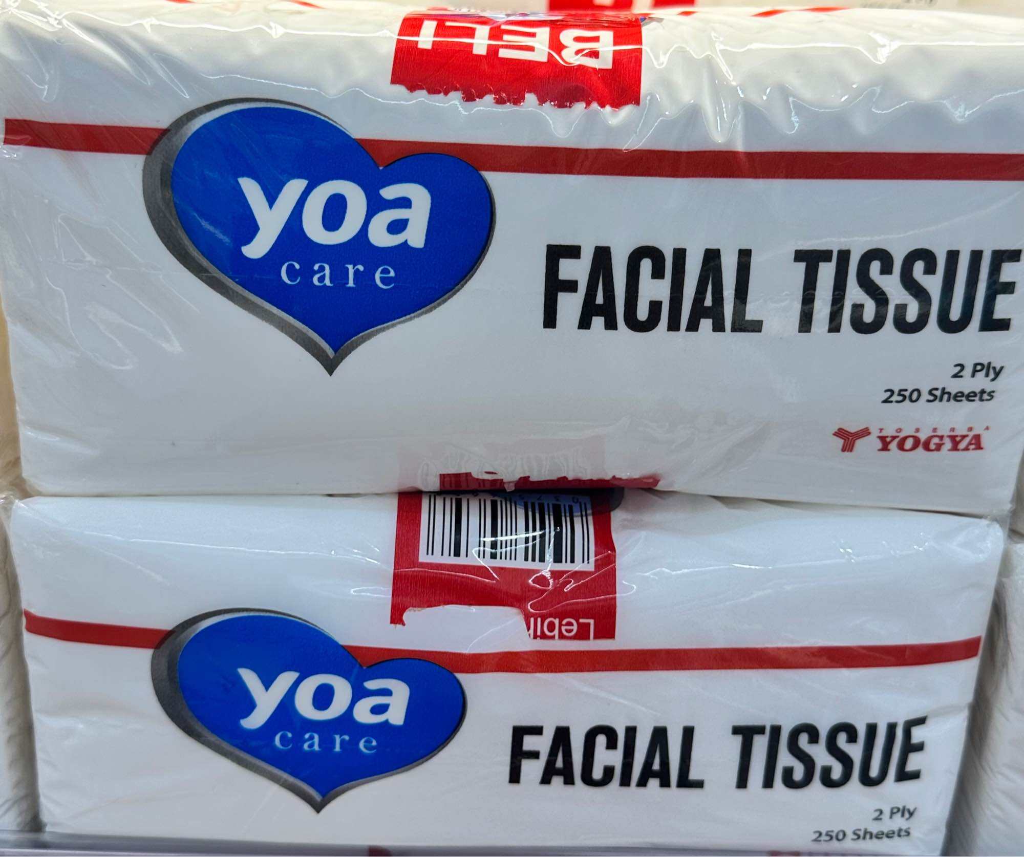 YOA Facial Tissue Tissu 250 sheeta 2 ply | Lazada Indonesia