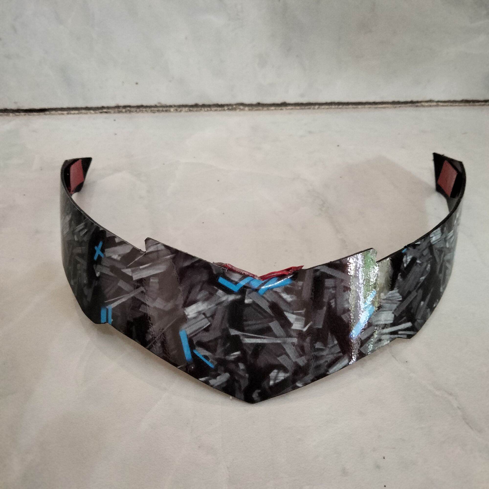 spoiler helm gm race pro motif carbone forget biru | Lazada Indonesia