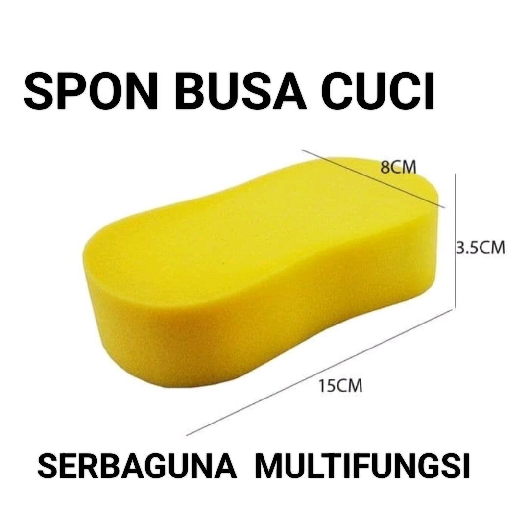 Sponge Busa Cuci Mobil Motor Piring Kuning 8 Busa Foam Wash Tebal Spon ...