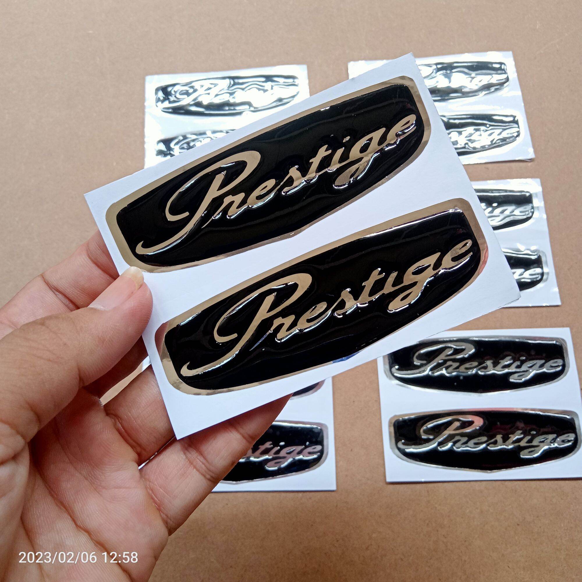 Sticker honda Prestige hitam, emblem Prestige sepasang | Lazada Indonesia