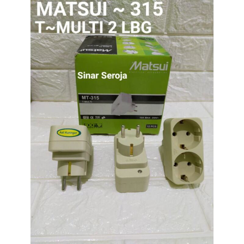 Stop Kontak Colokan T Multi 2 Lubang MATSUI MT - 315 | Lazada Indonesia