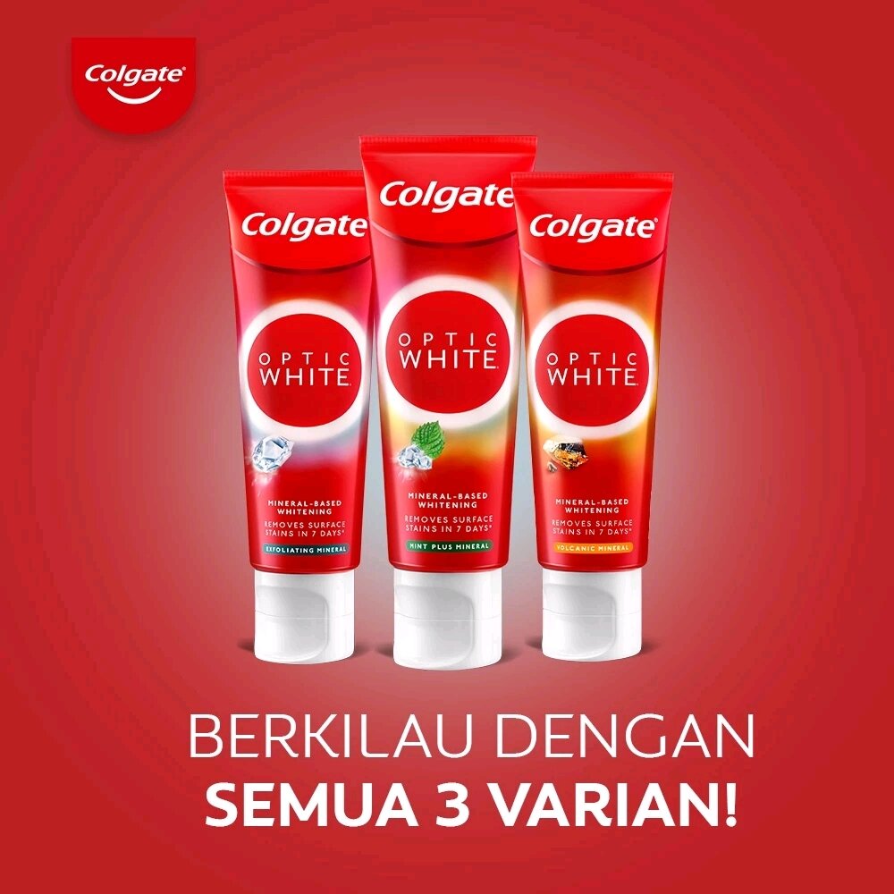 Colgate Optic White Whitening Toothpaste 100g - Pasta Gigi pemutih ...