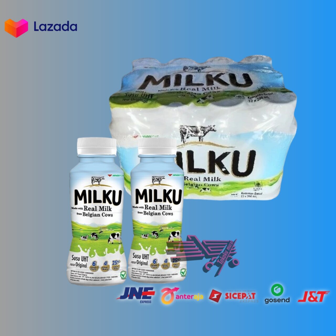 PRODUK BARU MILKU SUSU UHT ORIGINAL 1 LUSIN/PACK rasa enak mantap bikin ...