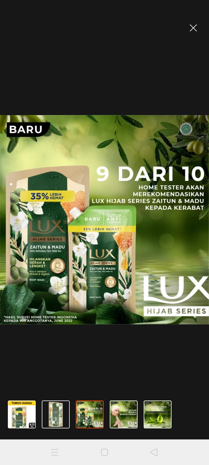 LUX HIJAB SERIES ZAITUN DAN MADU 825ML | Lazada Indonesia