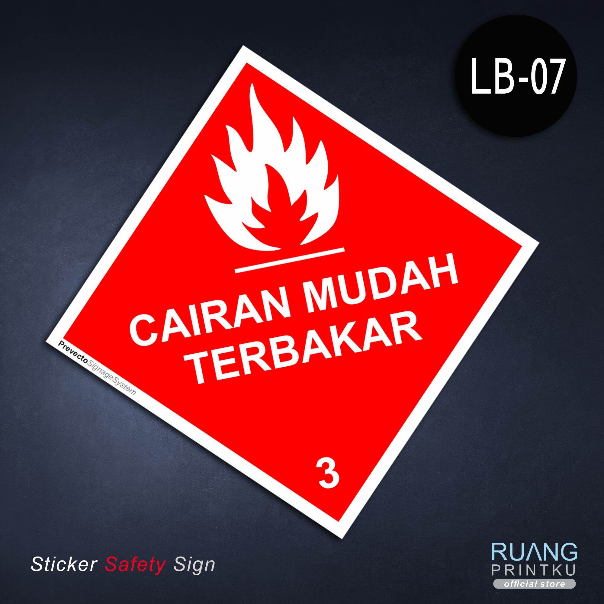 Stiker Label Limbah B3 Cairan Mudah Terbakar | Lazada Indonesia