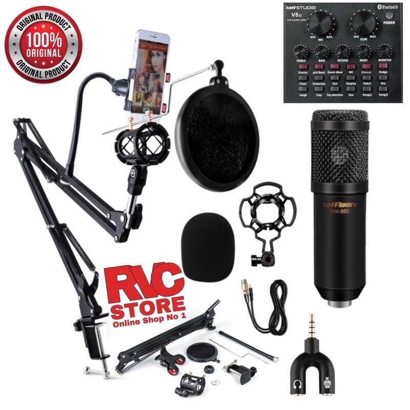 Paket DH Microphone Condenser Bm 800 Taff Studio | Lazada Indonesia