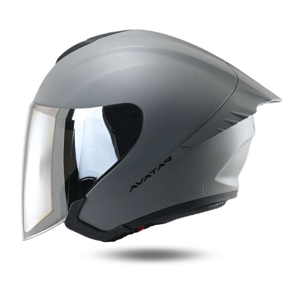 HELM NSX AVATAR SOLID HELM HALF FACE TERBARU 2024 STANDAR SNI PAKET ...