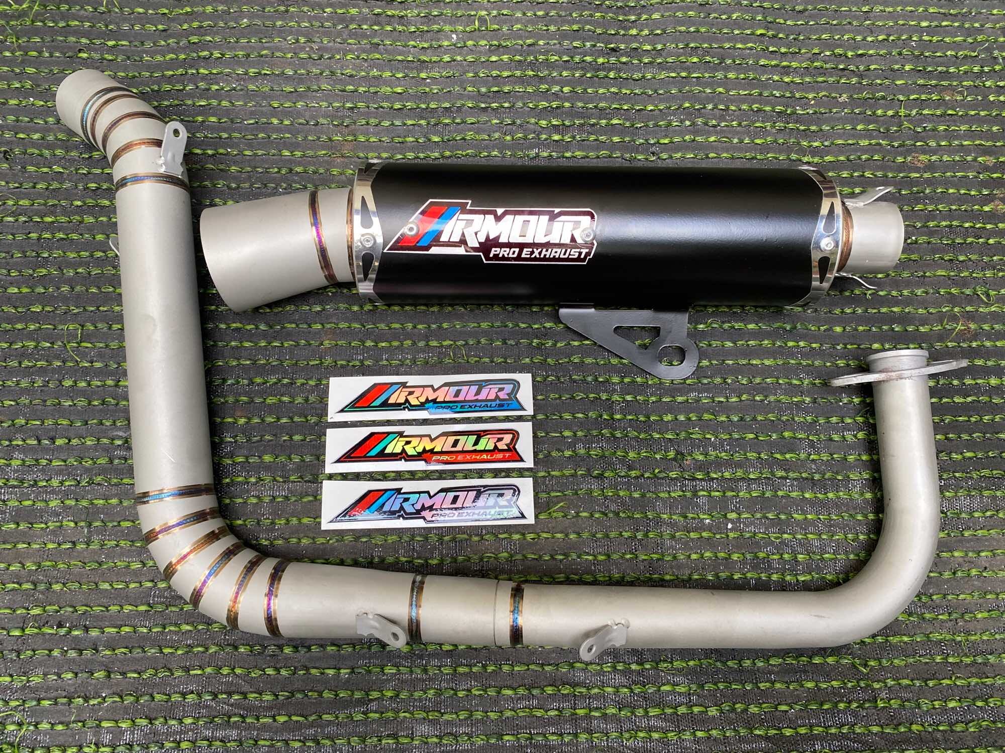 Knalpot samlong sandblast fullsistem original armour pro exhaust ...