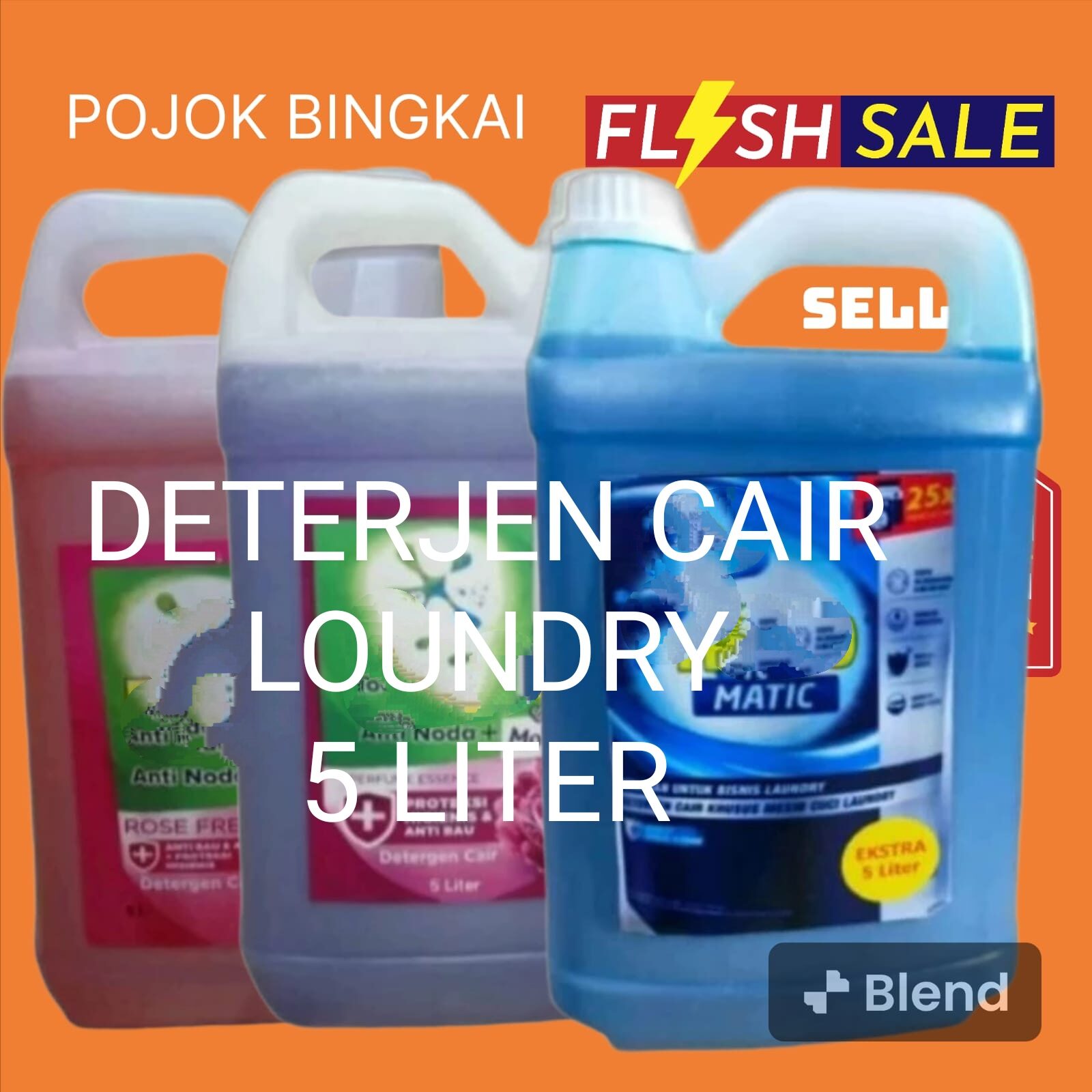 Deterjen Cair 5 Liter / Detergen Loundry Sabun Cair NON STIKER | Lazada ...