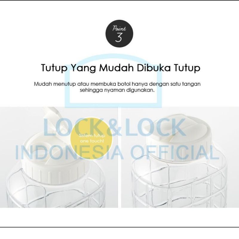 LocknLock Botol Air Minum 1.5L Chess Water Bottle Lock & Lock 1.5 Liter ...