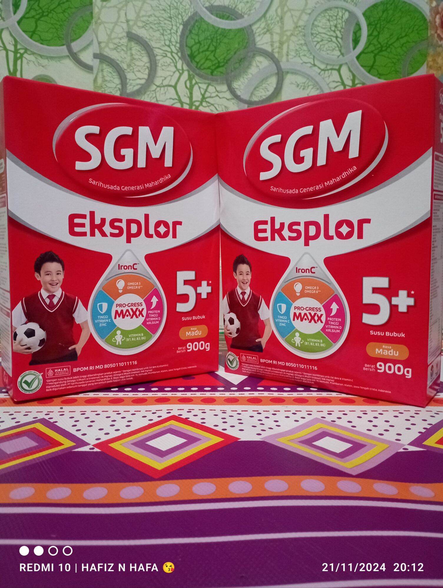 susu sgm 5 plus vanila madu coklat 900gr packing kardus n bubblewarp ...