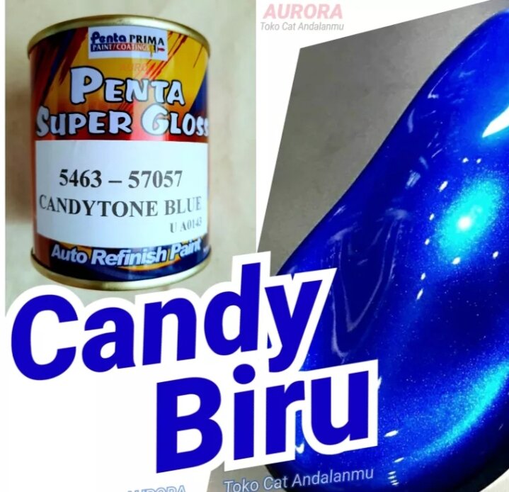 CAT PENTA CANDY GLOSS CAT CANDY BIRU BLUE 200 MILI CAT MOBIL MOTOR ...