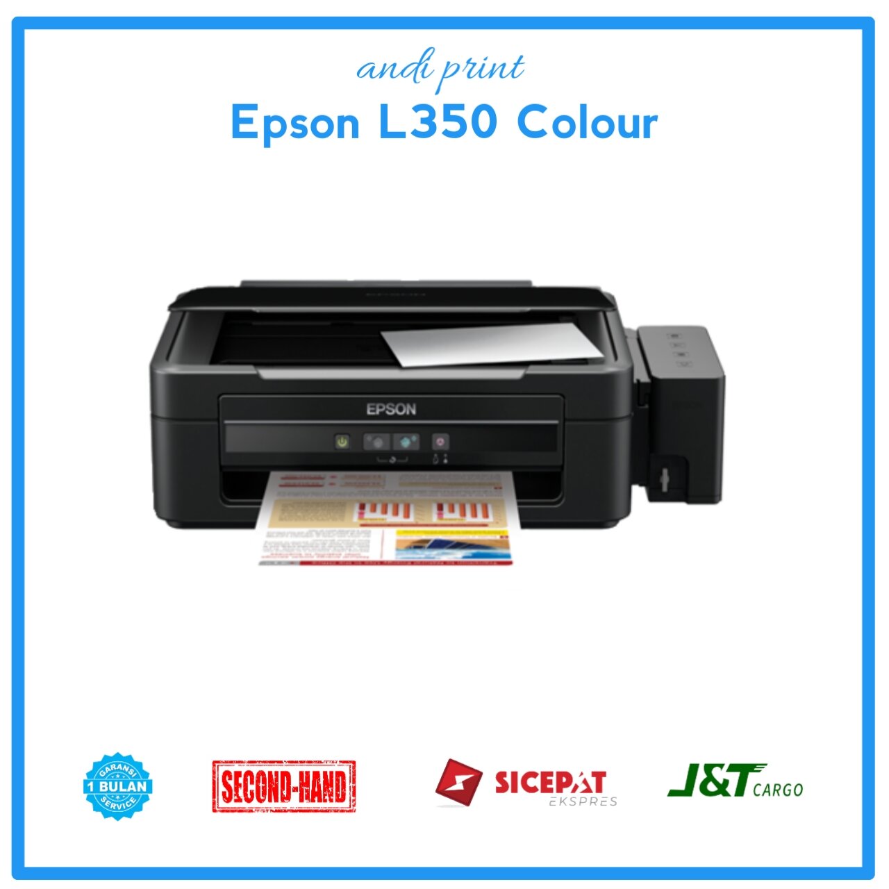 Printer epson warna L350 print scan copy | nozzle full tintan baru ...