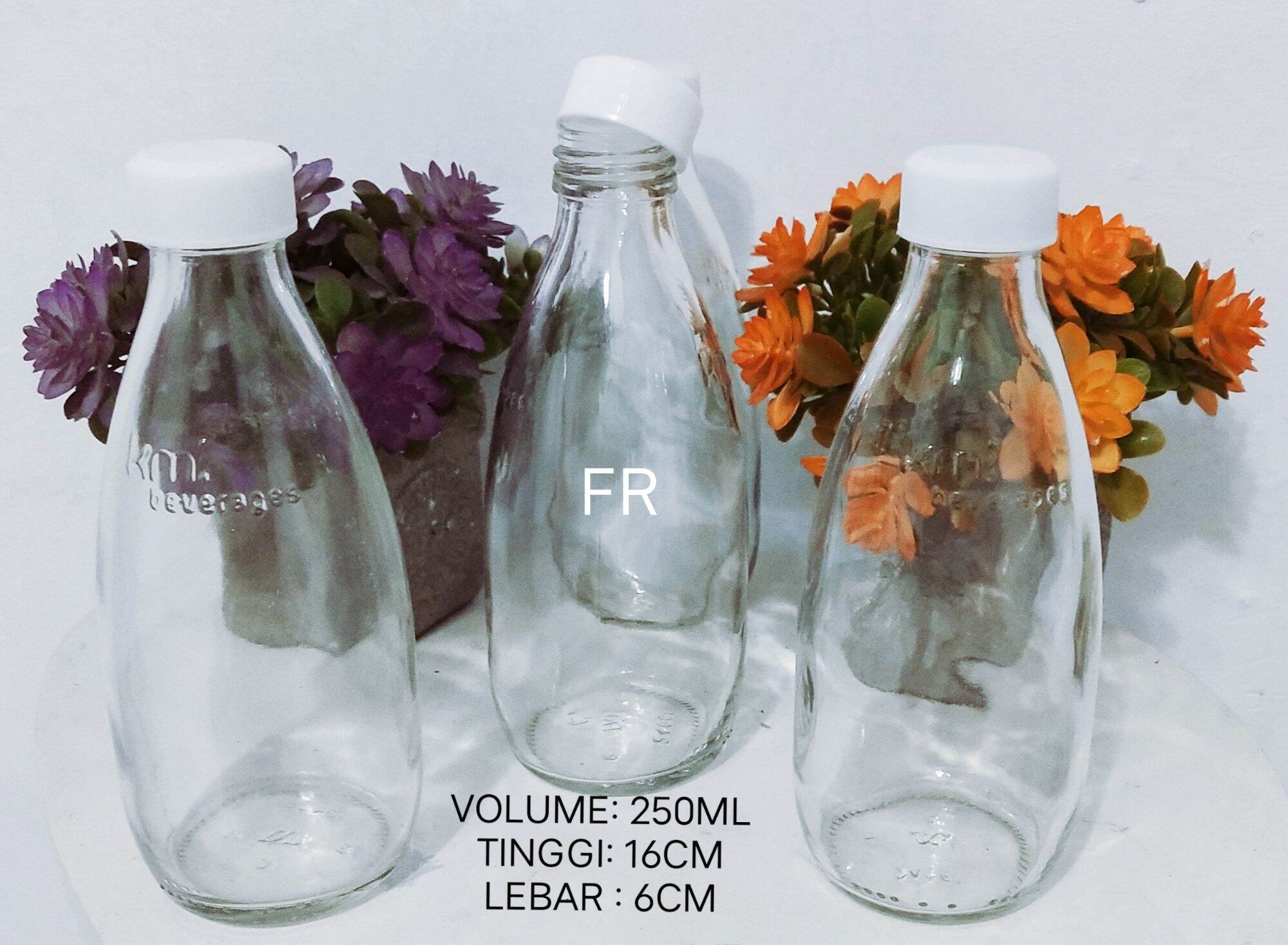 botol kaca soda 250ml botol jus botol jamu botol madu 250ml tutup ...