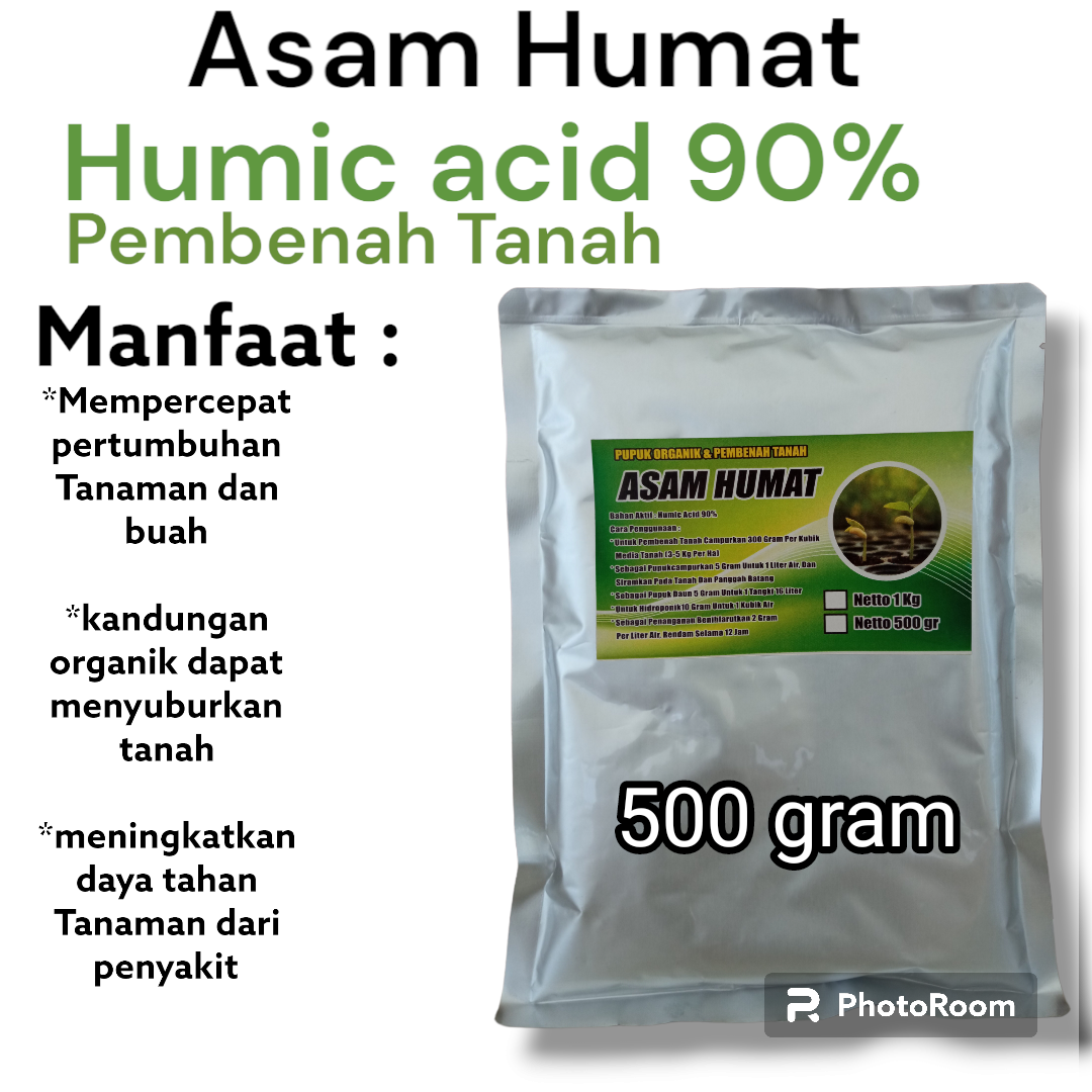 ASAM HUMAT /Humic acid 90% pupuk organik pembenah tanah. 500ram ...