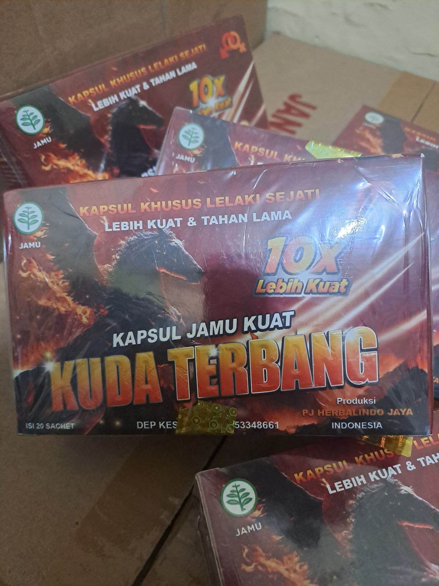 KAPSUL JAMU KUAT KUDA TERBANG PER BOX ISI 20 SACHET PER SACHET ISI 2 ...