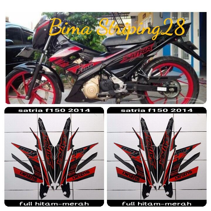 Satria Fu Airbrush Merah Hitam