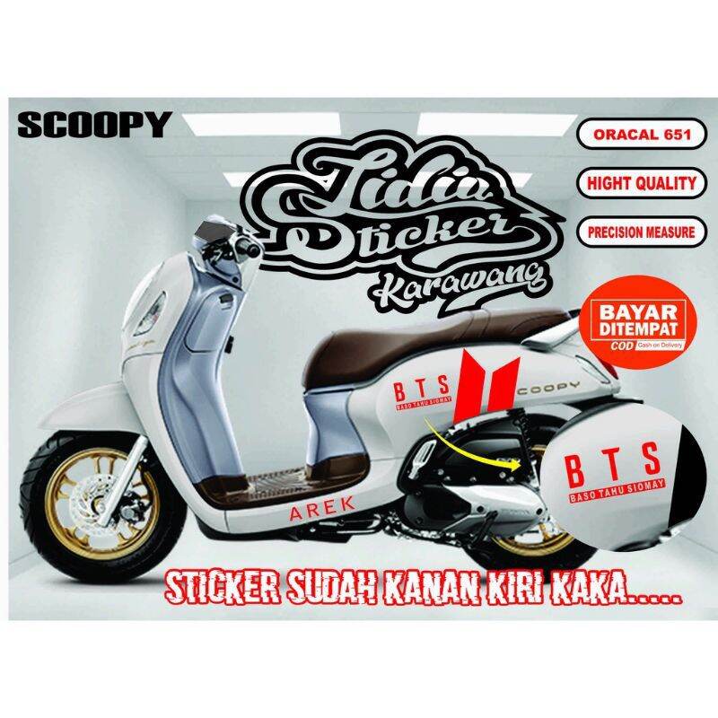 Stiker Stripping Scoopy BTS BASO TAHU SOMAY/Cutting Stiker | Lazada ...