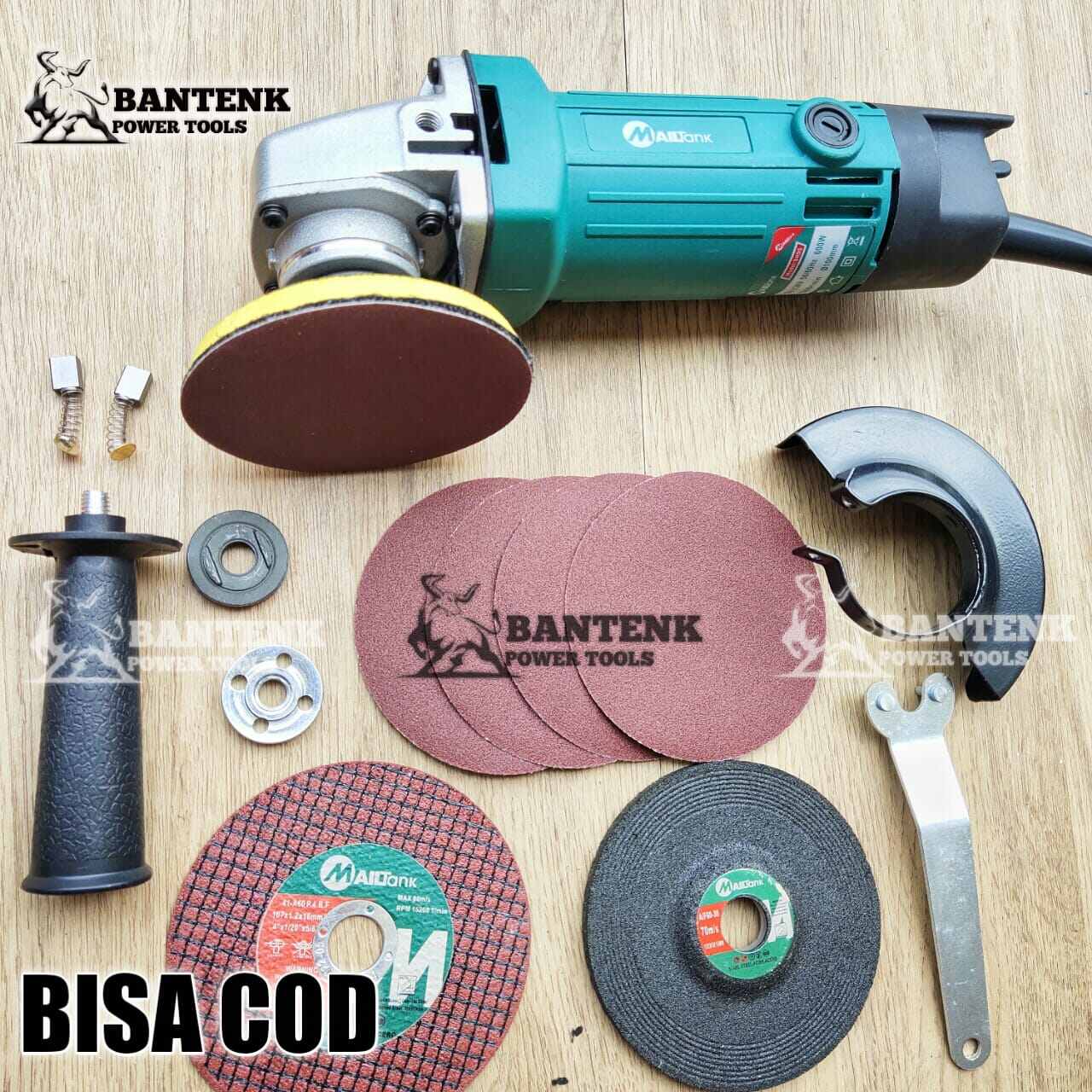 PAKET GERINDA LENGKAP 5PCS AMPLAS TEMPEL, TATAKAN AMPLAS, MATA POTONG ...