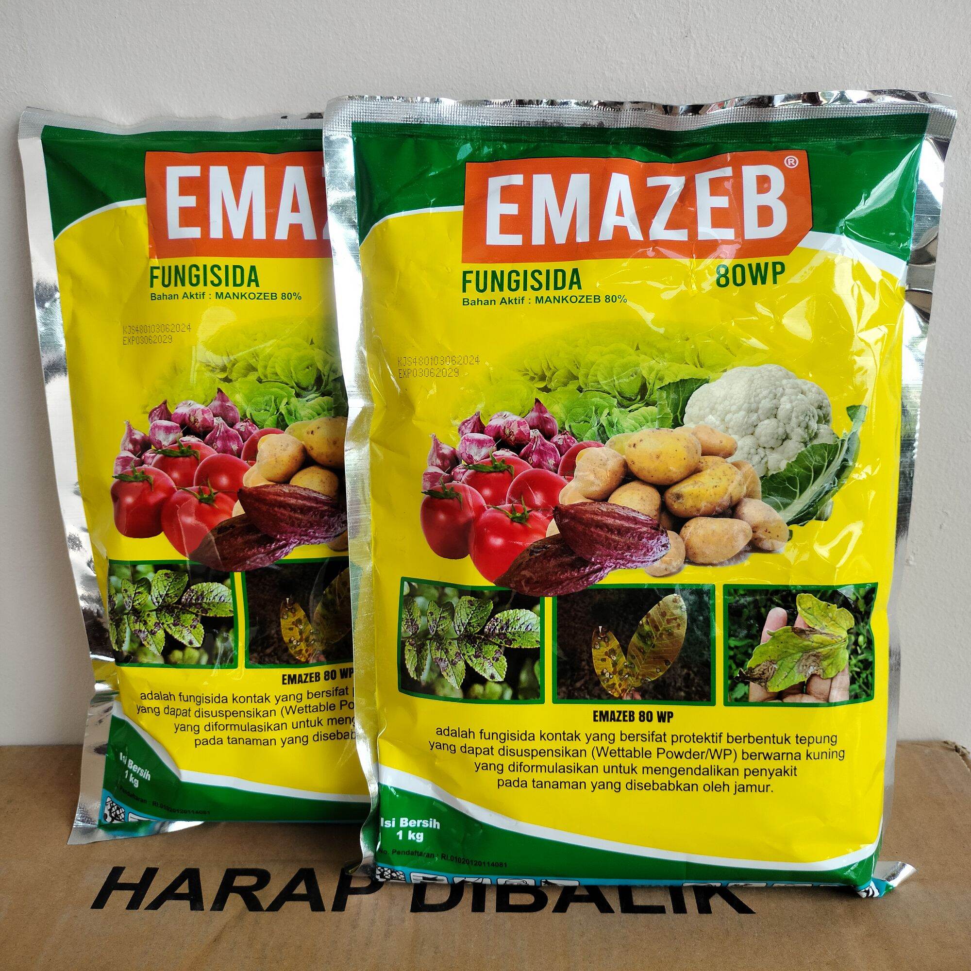 Fungisida Emazeb 80 WP 1kg Mankozeb Kuning Untuk Mengendalikan Jamur ...