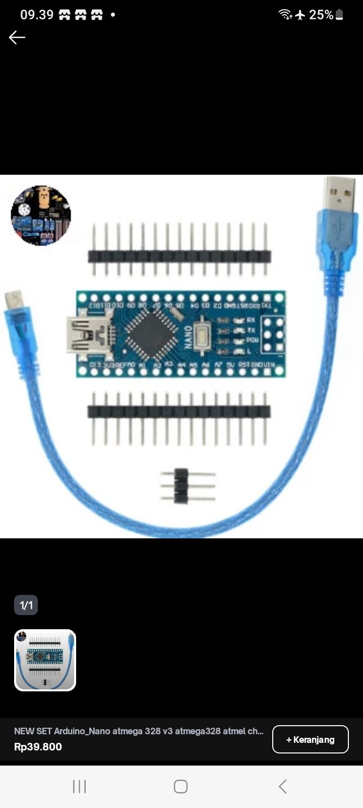 NEW SET arduino nano atmega 328 v3 atmega328 atmel ch340 chg40+Kabel ... NEW SET arduino nano atmega 328 v3 atmega328 atmel ch340 chg40+Kabel ...