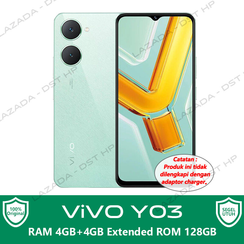 Vivo Y03 4/64 RAM 4GB ROM 64GB 5000mAh Battery 6.56 Mediatek Helio G85 Processor Garansi Resmi ...
