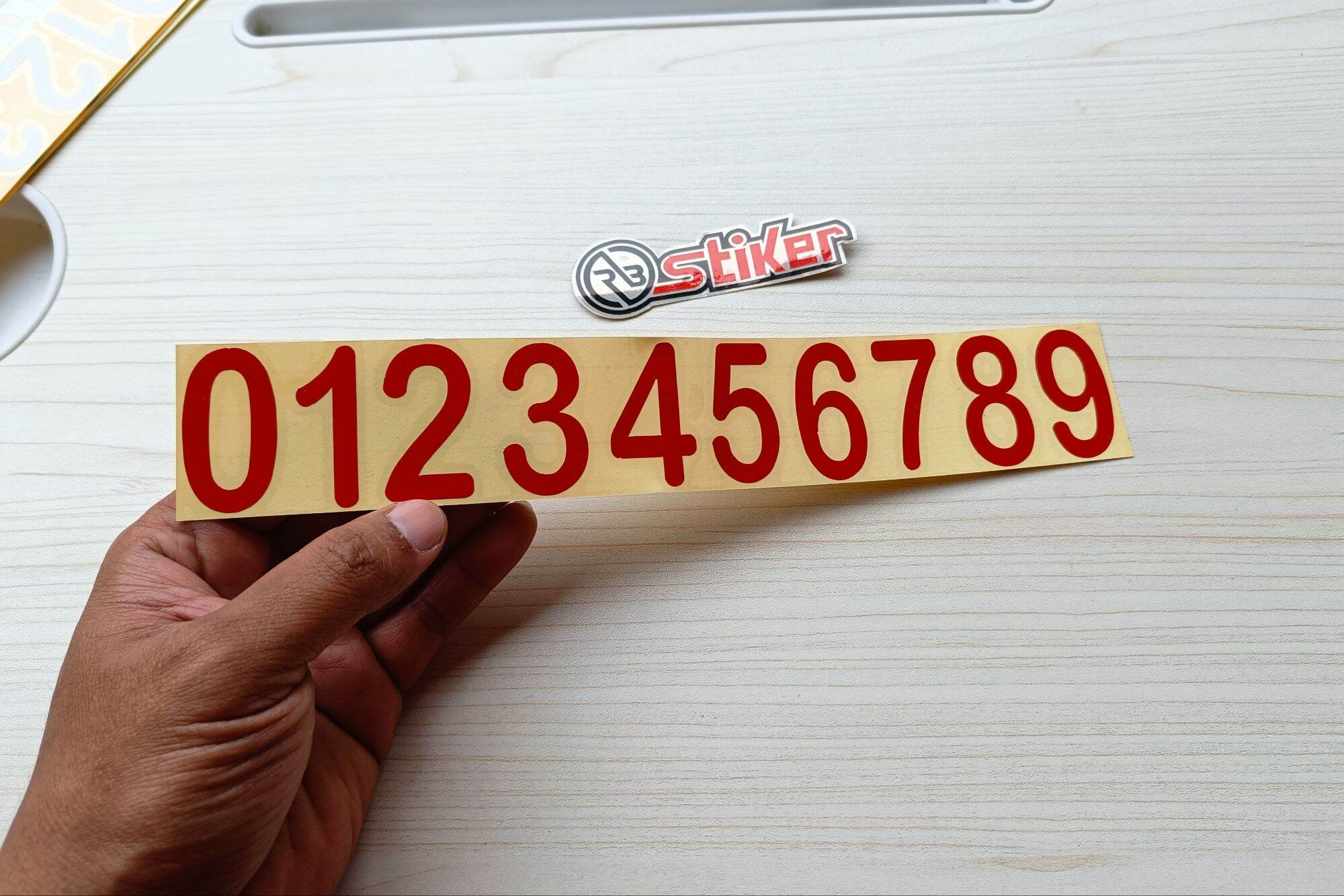 Stiker cutting ANGKA plat nomor motor Nopol motor | Lazada Indonesia