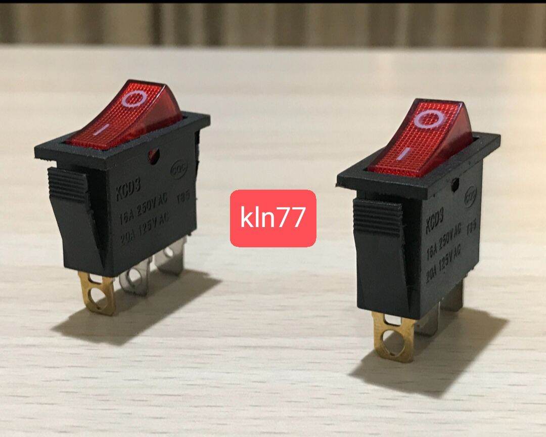 ROCKER SWITCH 3PIN GEPENG SAKLAR 3 PIN KOTAK GEPENG 16A 250V | Lazada ...