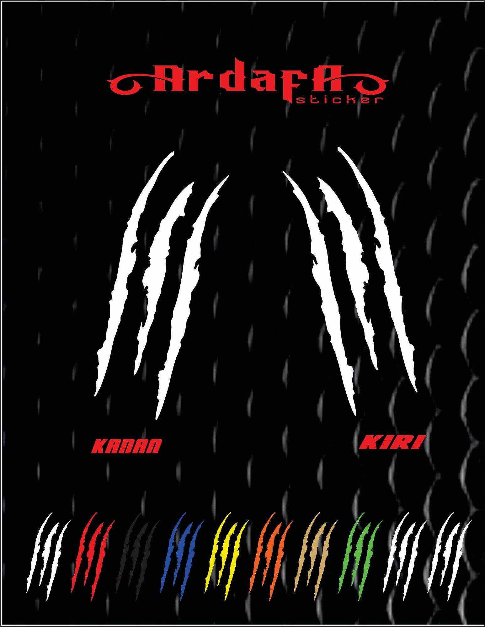 Sticker cakar monster sticker motor cutting murah | Lazada Indonesia