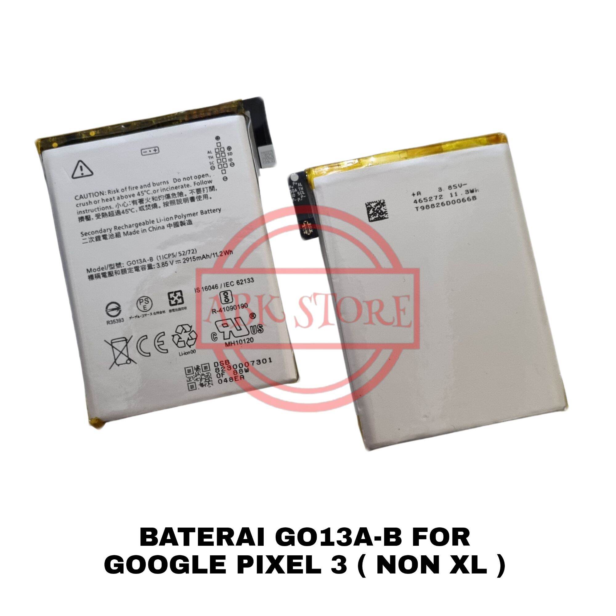 BATERAI GOOGLE PIXEL 3 GO13A-B BATRE BATTERY ORIGINAL ( NON XL ...