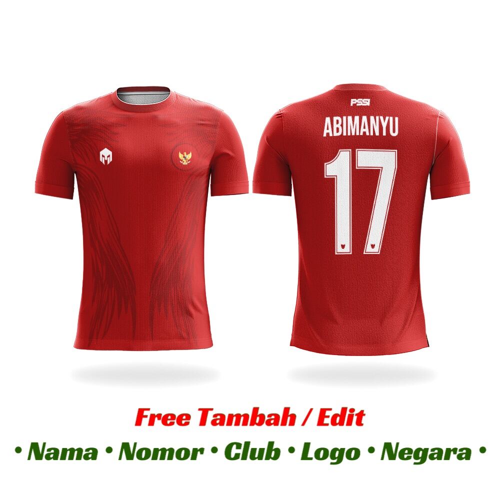 Jersey Timnas Indonesia | Baju Kaos Merah Putih | Free Nama Nomor Logo ...
