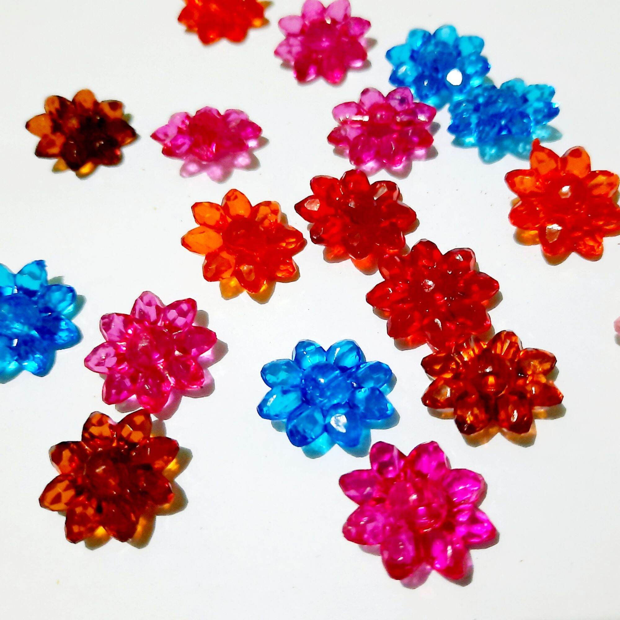 Akrilik bunga bening 20 gram Bahan bunga warna warni Bahan akrilik ...