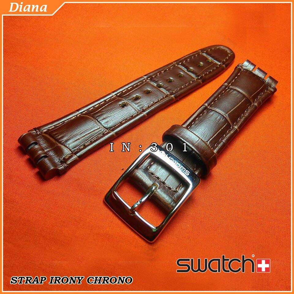 Strap Tali Jam Swatch Irony Croco Ukuran 19mm Tali Kulit Jam Swatch